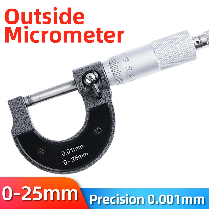 Precise-Gauge-Micrometer-0-25mm-0-001mmOutside-Metric-Caliper-Measurement-Micrometer-Tool ...