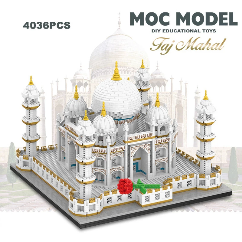 4036PCS MOC City Mini Bricks Taj Mahal World Famous Architecture Micro ...