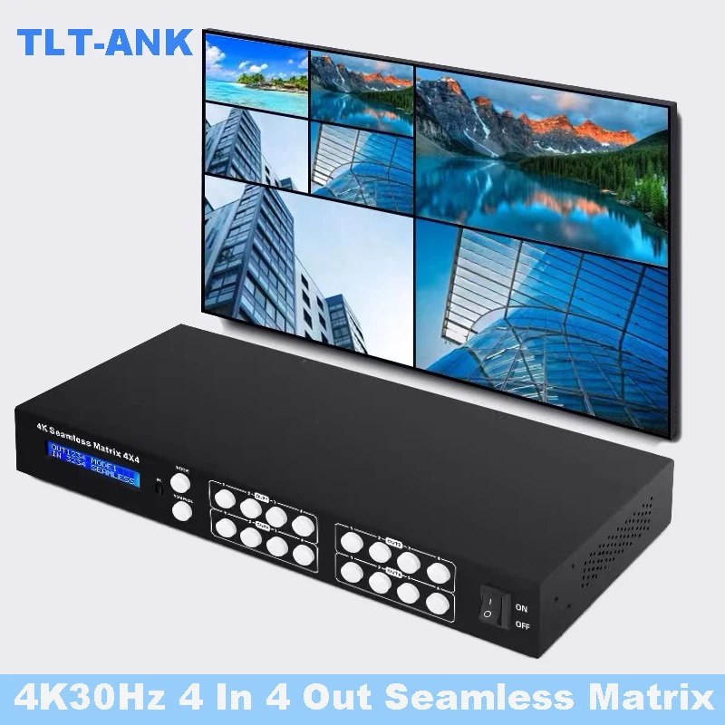 HDMI-matrix-4-in-4-out-seamless-video-matrix-switch-4K-distribution ...