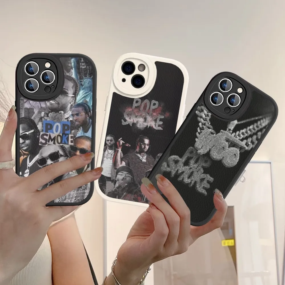 Singer-Pop-Smoke-Phone-Case-Hard-Leather-For-iPhone-14-13-12-Mini-11-14 ...