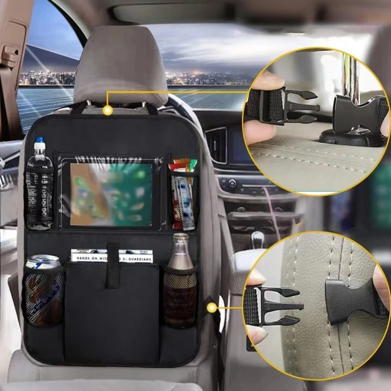 Car-Backseat-Organizer-with-Touch-Screen-Tablet-Holder-Auto-Storage ...