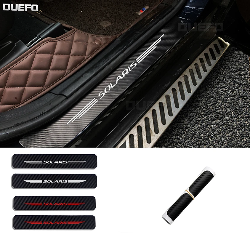 For-Hyundai-1-2-Solaris-Carbon-Fiber-Decals-Paster-Anti-Scratch-Cover ...
