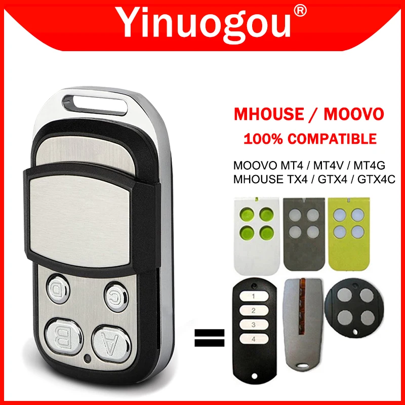 For-MOOVO-MT4-MT4V-MT4G-Remote-Control-MHOUSE-TX4-GTX4-GTX4C-Garage ...