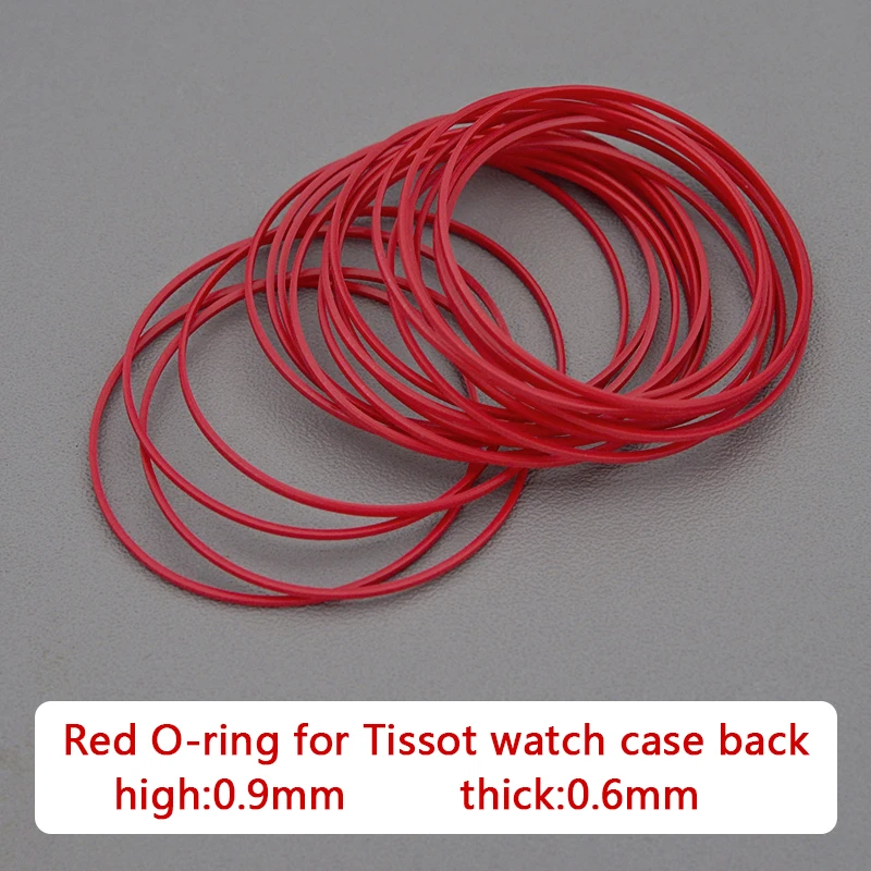 25-40mm Watch Case Back Gasket, Red O-Ring Gasket Waterproof Seal for ...