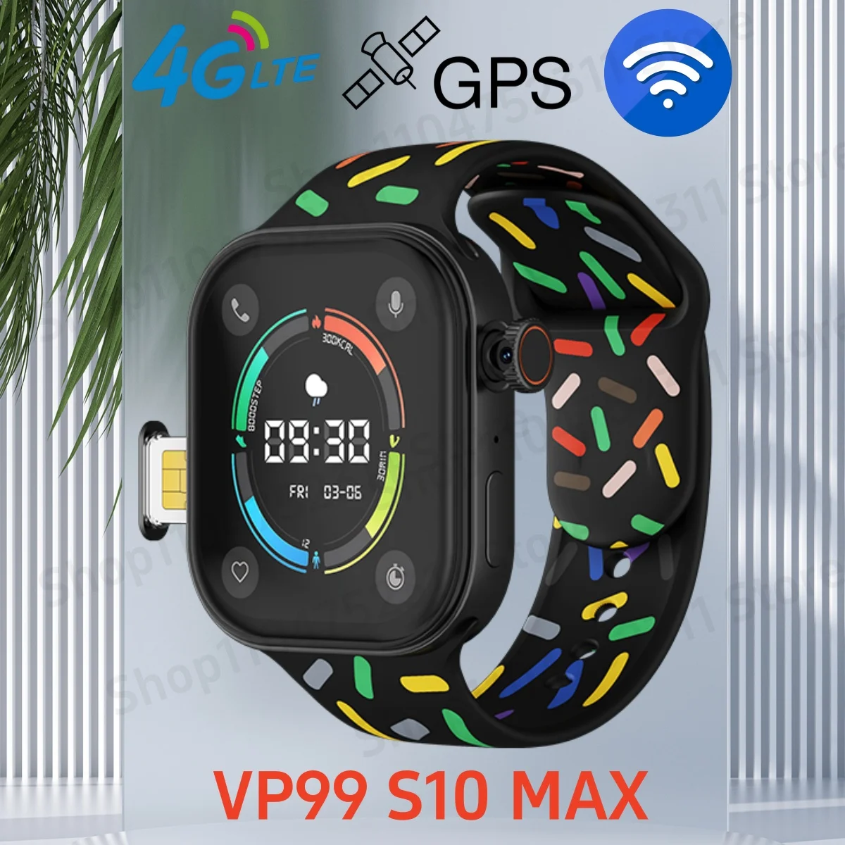 VP99 Smartwatch 4G LTE Android 10.0 Smart Watch With 180° Rotary Camera ...