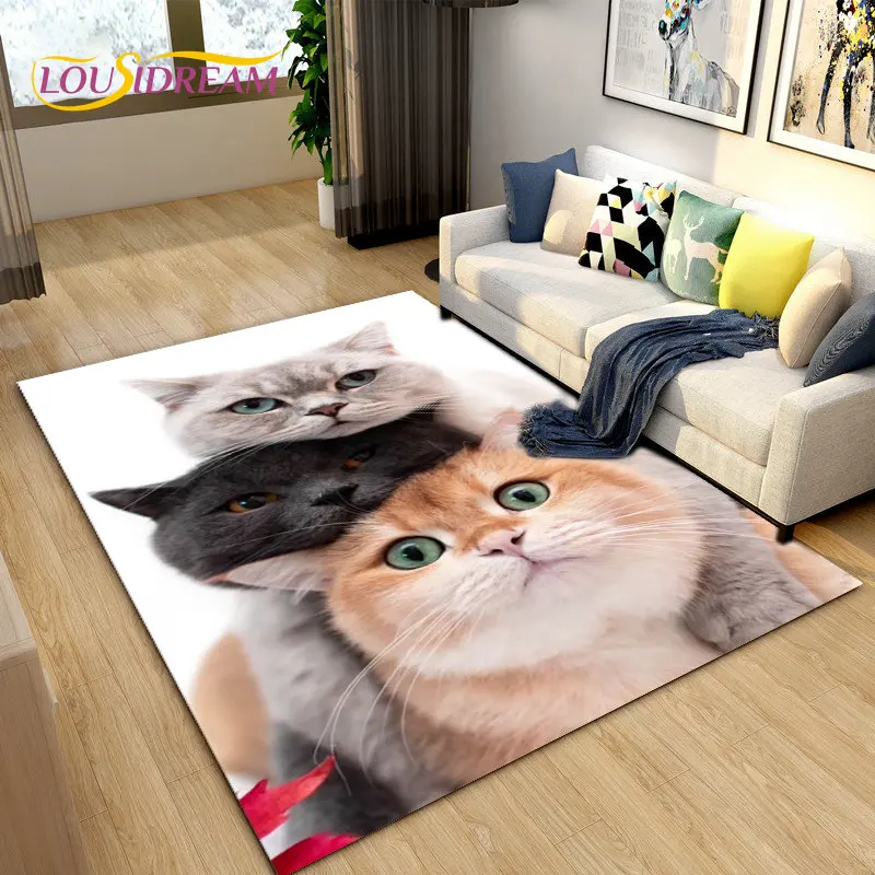 3D-Cartoon-Cute-Cat-Area-Rug-Carpet-Rug-for-Home-Living-Room-Children-s ...