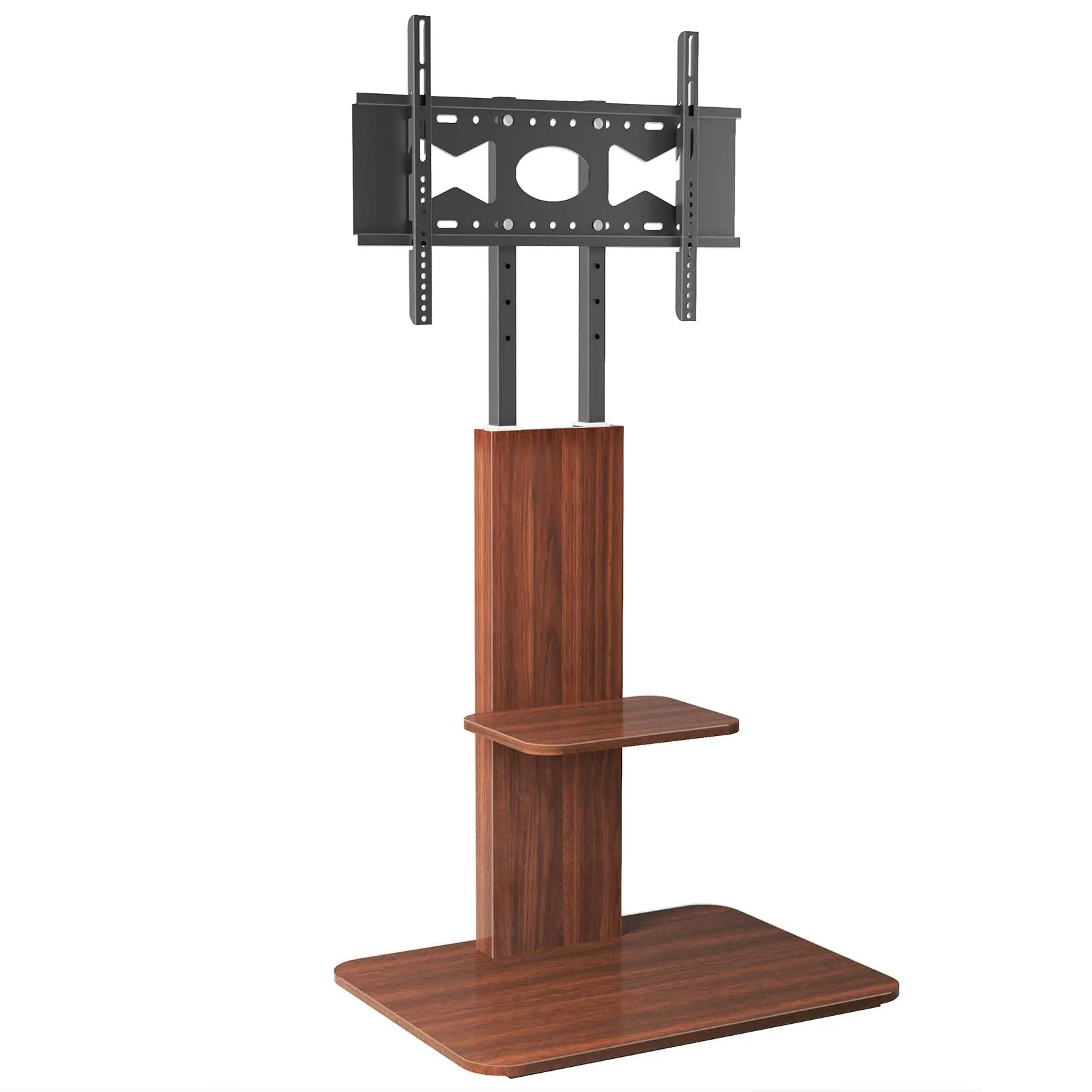 Heavy Duty TV Floor Stand 5-Levels Height Adjustable TV Mount Bracket ...