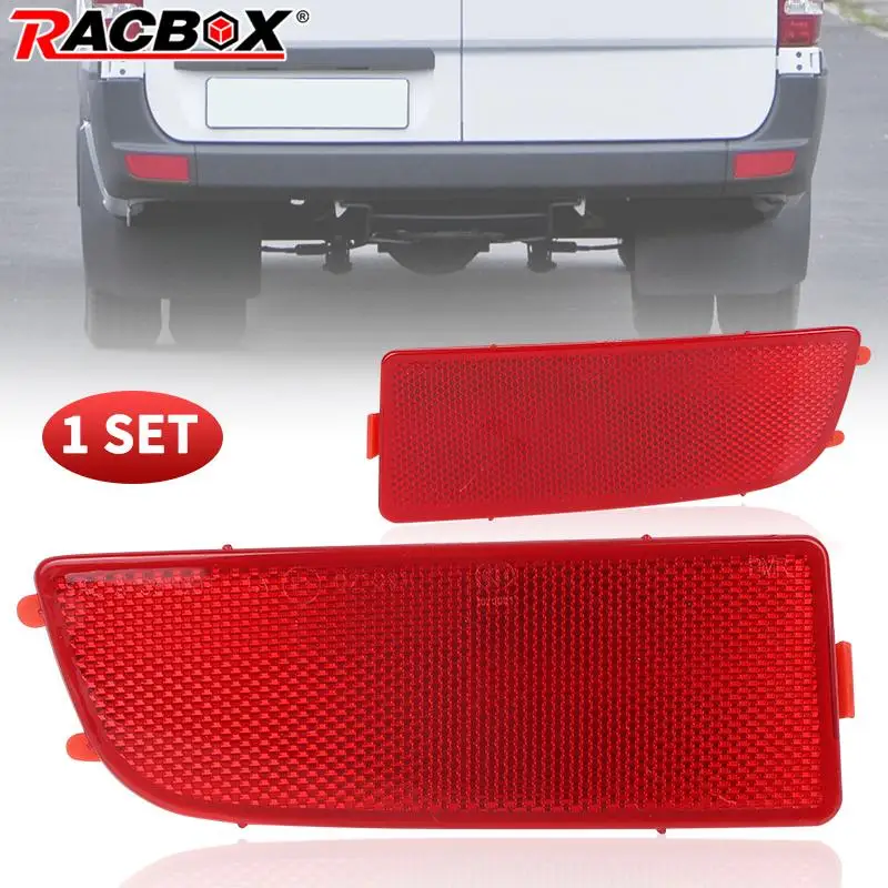 Auto-Left-Right-Rear-Bumper-Reflector-Plate-Set-For-Mercedes-Benz ...