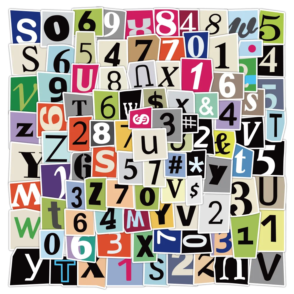 75-100pcs-Letter-sticker-DIY-Laptop-Flask-Water-Bottle-Car-Cup-Computer ...
