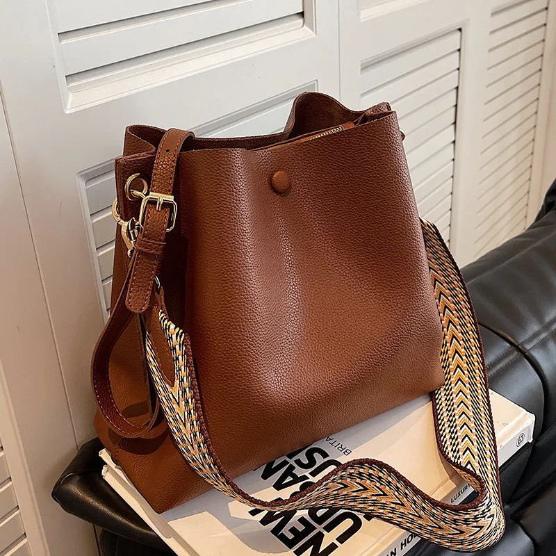 Mode-Eimer-tasche-f-r-frauen-Handtasche-PU-leder-Schulter-Tasche-Luxus ...