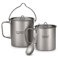 Tomshoo 3-teiliges Titan Kochset: Ultraleichtes Camping-Kochgeschirr ...