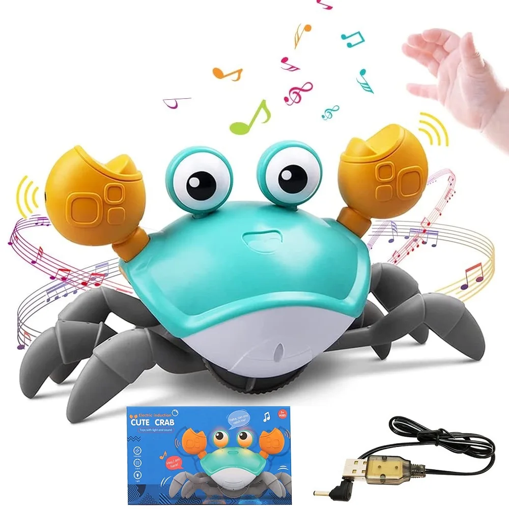 Dancing-Crab-Run-Away-Toys-for-Babies-Crawling-Interactive-Escape-Crabs ...
