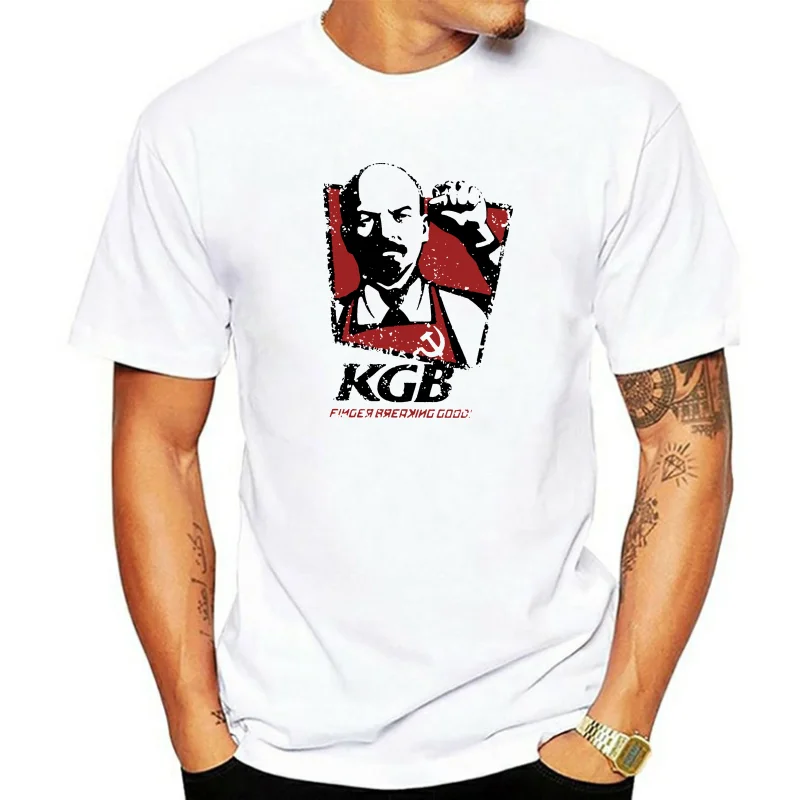 Men-T-Shirts-USSR-Tshirt-KGB-Vladimir-Lenin-Russia-Communism-Marxism-Socialism-100-Cotton ...