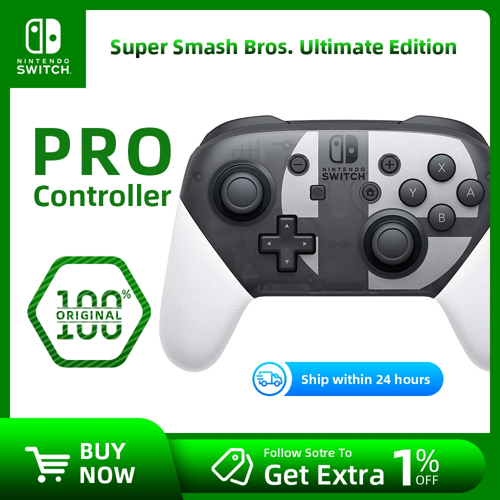 Nintendo-Switch-Pro-Controlador-Bluetooth-Super-Mario-Brothers-Ultimate ...