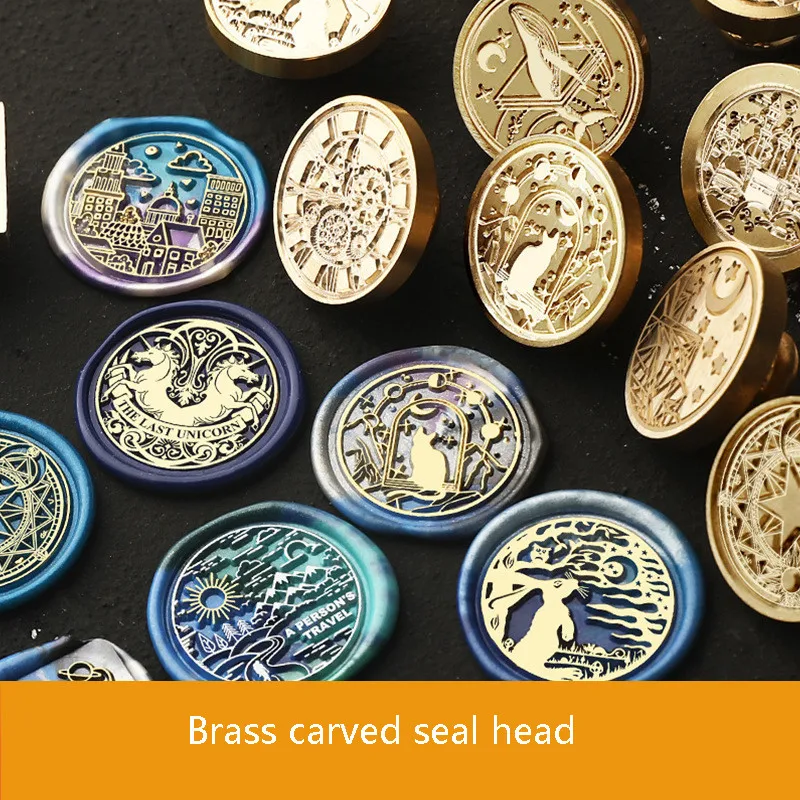 Wax-Seal-Stamp-Head-Antique-Brass-Wax-Envelope-Seal-Stamp-Head-Deep ...