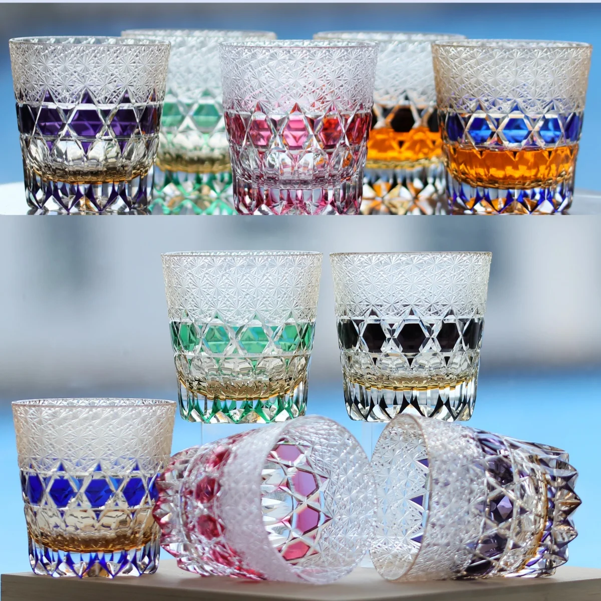 Japanese-Style-Edo-Kiriko-Whiskey-Glass-Tumbler-Hand-Cut-To-Clear ...