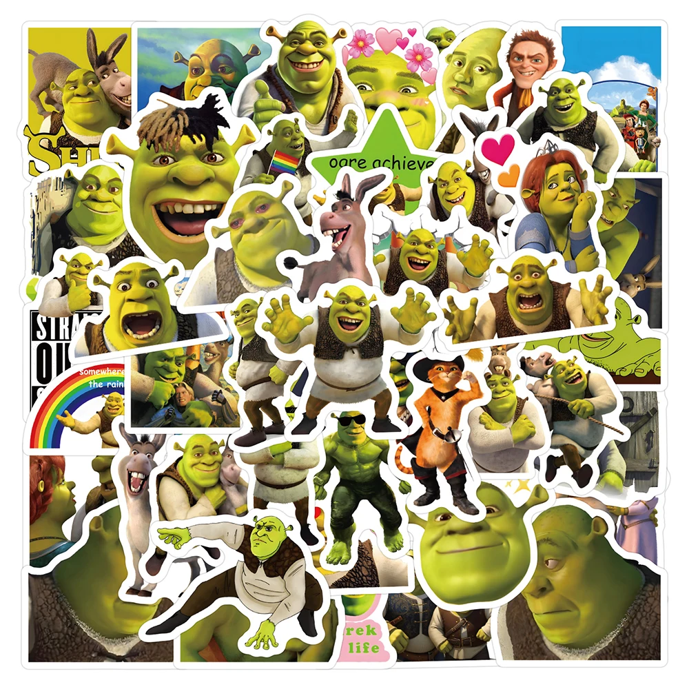 10-30-50-120pcs-Cartoon-Monster-Shrek-Graffiti-Sticker-DIY-Suitcase ...
