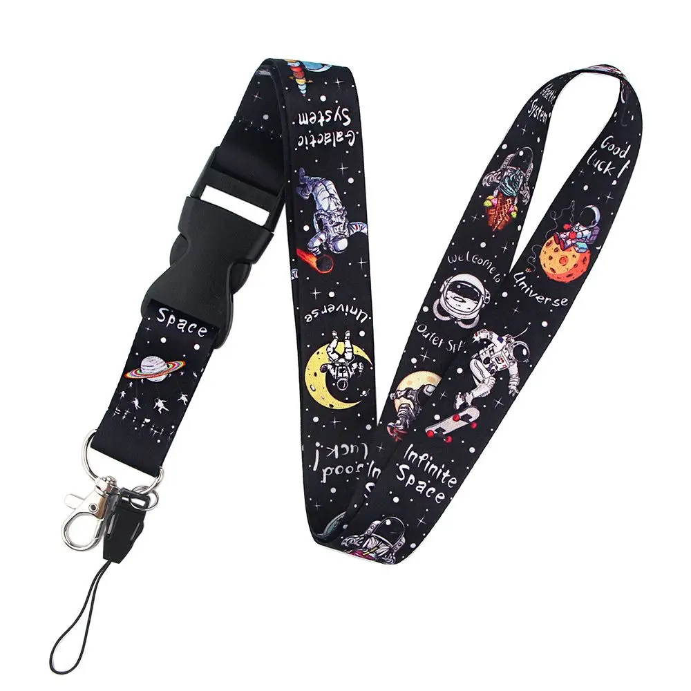 Outer-Space-Astronauts-Lanyards-Cool-Neck-Strap-webbings-ribbons-Phone ...
