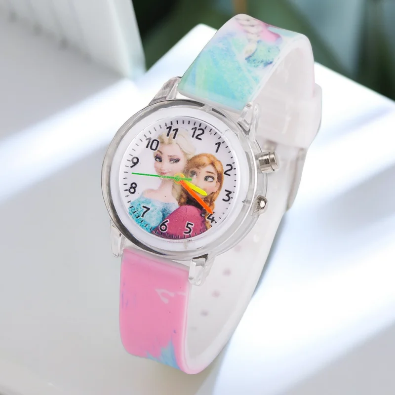 Princess-Elsa-Children-Watches-Kids-Colorful-Light-Source-Princess ...