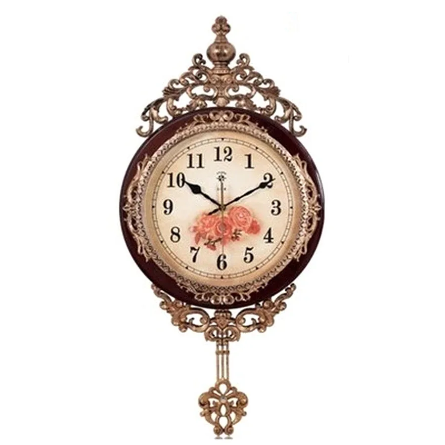 Luxury-Large-Wall-Clock-Pendulum-Gold-Silent-Clock-Vintage-Living-Room ...