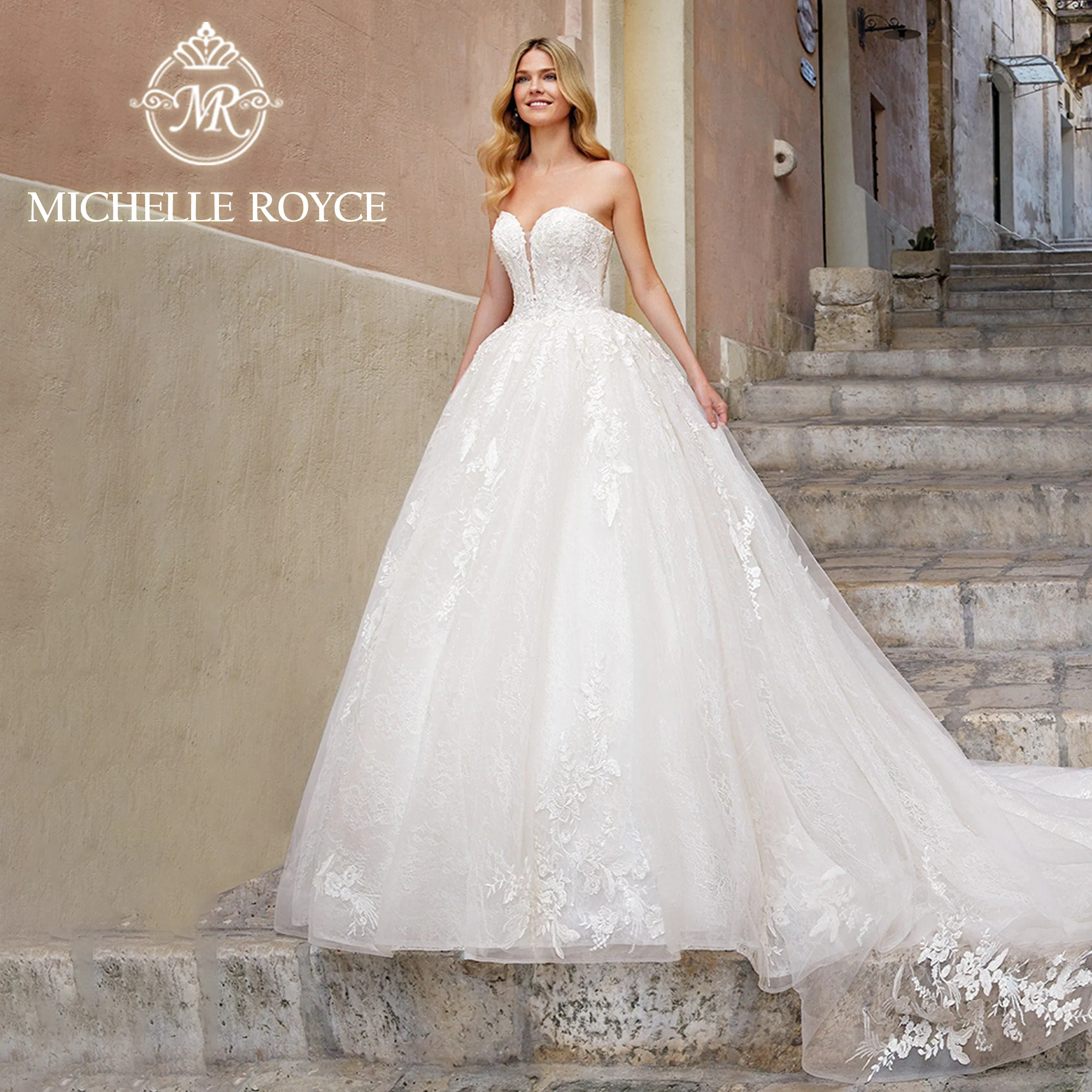 Michelle-Royce-vestido-De-Novia-con-estampado-Floral-para-mujer-traje ...