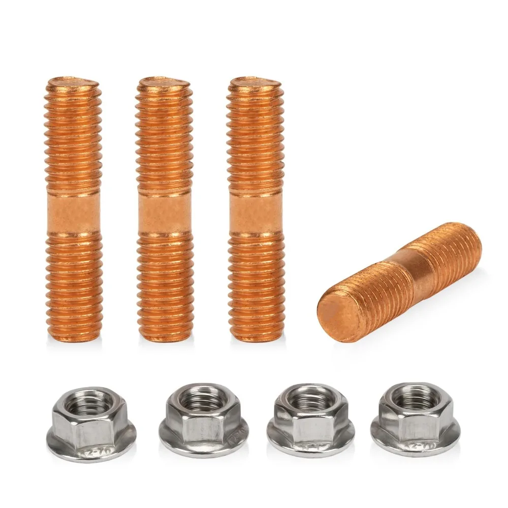 Car-M10x1-50-Threaded-T3-T4-T6-Turbo-Screw-and-Nuts-High-Strength-Turbo ...