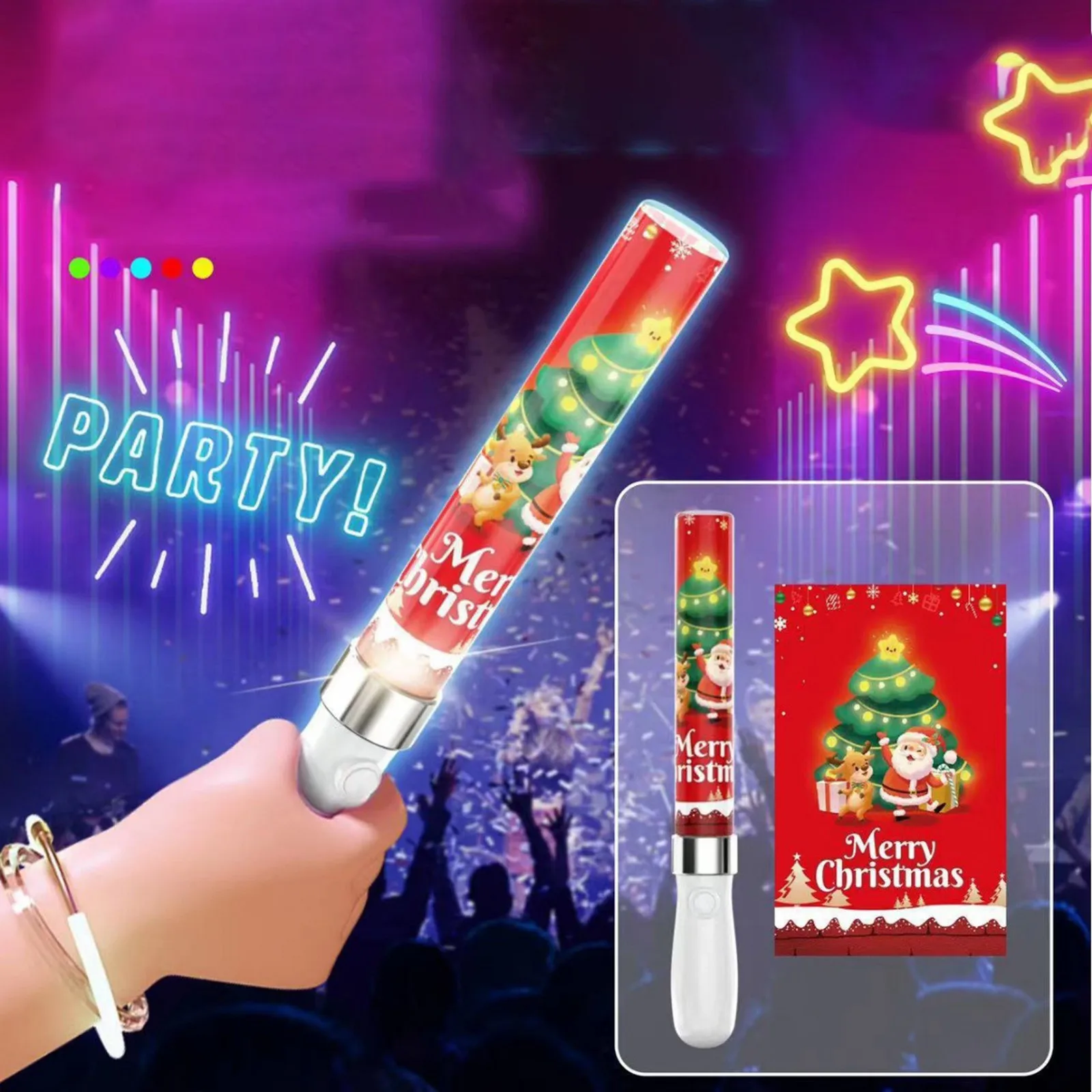 Christmas-LED-Lights-Flash-Stick-Creative-Fun-Ambient-Light-Fluorescent ...