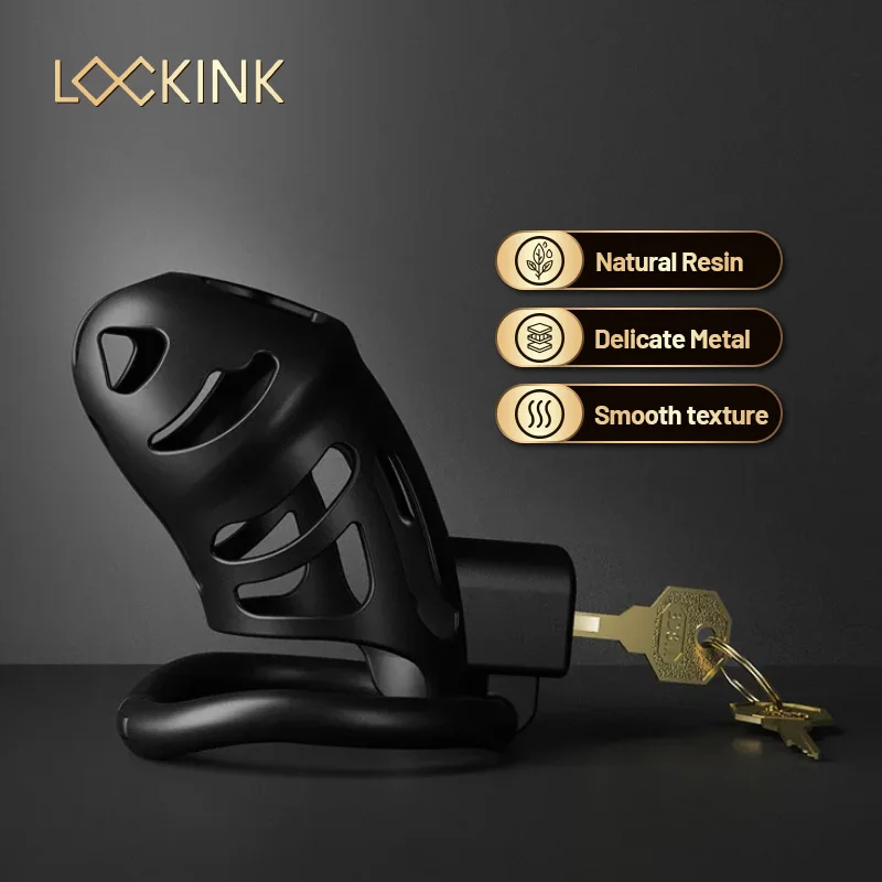 LOCKINK-Male-Chastity-Device-Cock-Cage-3D-Lightweight-Curved-Penis-Ring-Bondage-Belt-Fetish-for ...