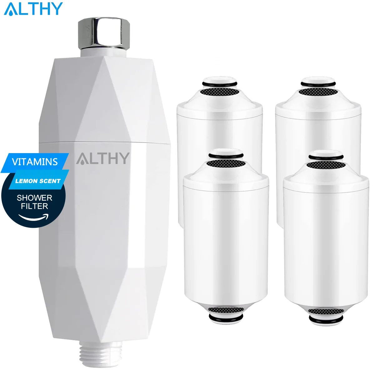 ALTHY Vitamin C Revitalizing Shower Water Filter - Reduces Chlorine ...