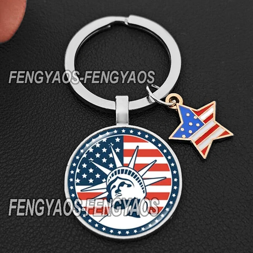 I-Love-USA-Keychains-for-Women-and-Men-America-Flag-Keychain-Statue-of ...