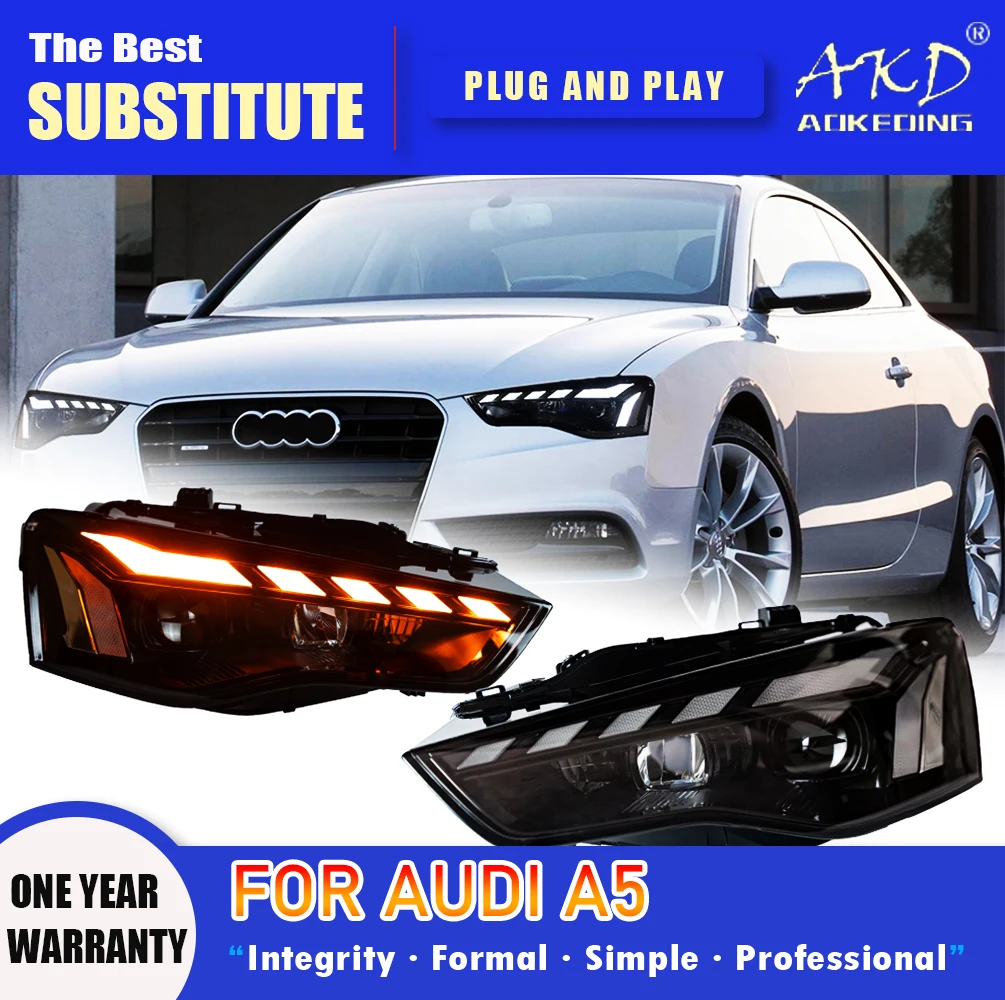 AKD-Head-Lamp-for-Audi-A5-A5L-LED-Headlight-2008-2016-Headlights-A5-DRL ...