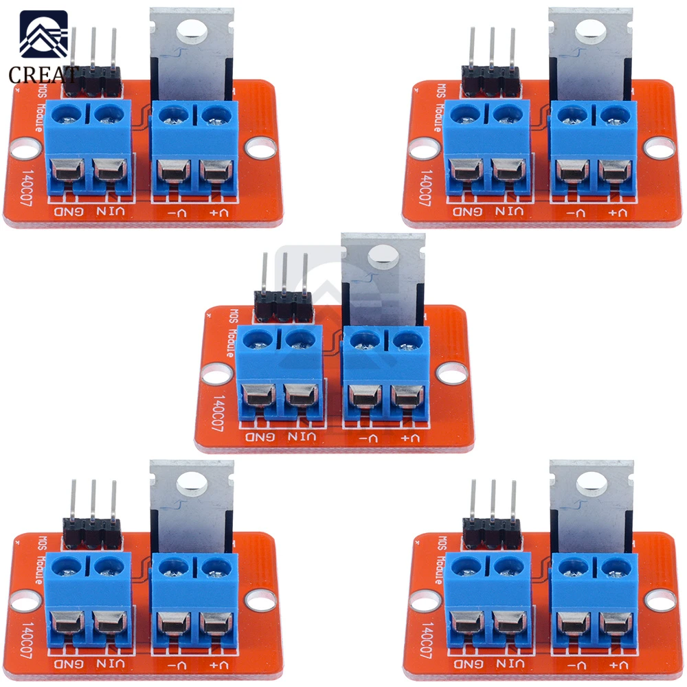 5pcs Top Mosfet Button Irf520 Mosfet Driver Module For Arduino Mcu Arm ...