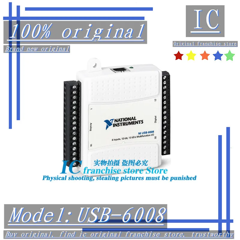 Tarjeta de adquisición de datos multifunción, accesorio original, NI USB 100%, USB-6008, DAQ ...