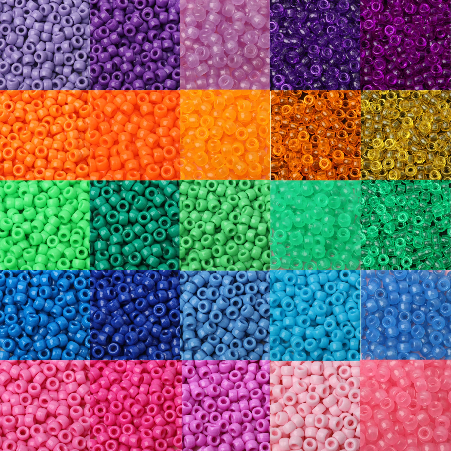 100pcs-6x9mm-Pony-Beads-Hair-Beads-Beading-Kits-for-Hair-Acrylic-Beads ...