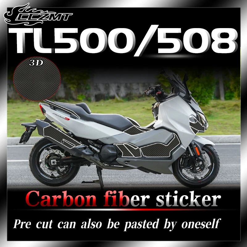 For-SYM-TL500-508-sticker-3D-carbon-fiber-protection-film-fuel-tank ...