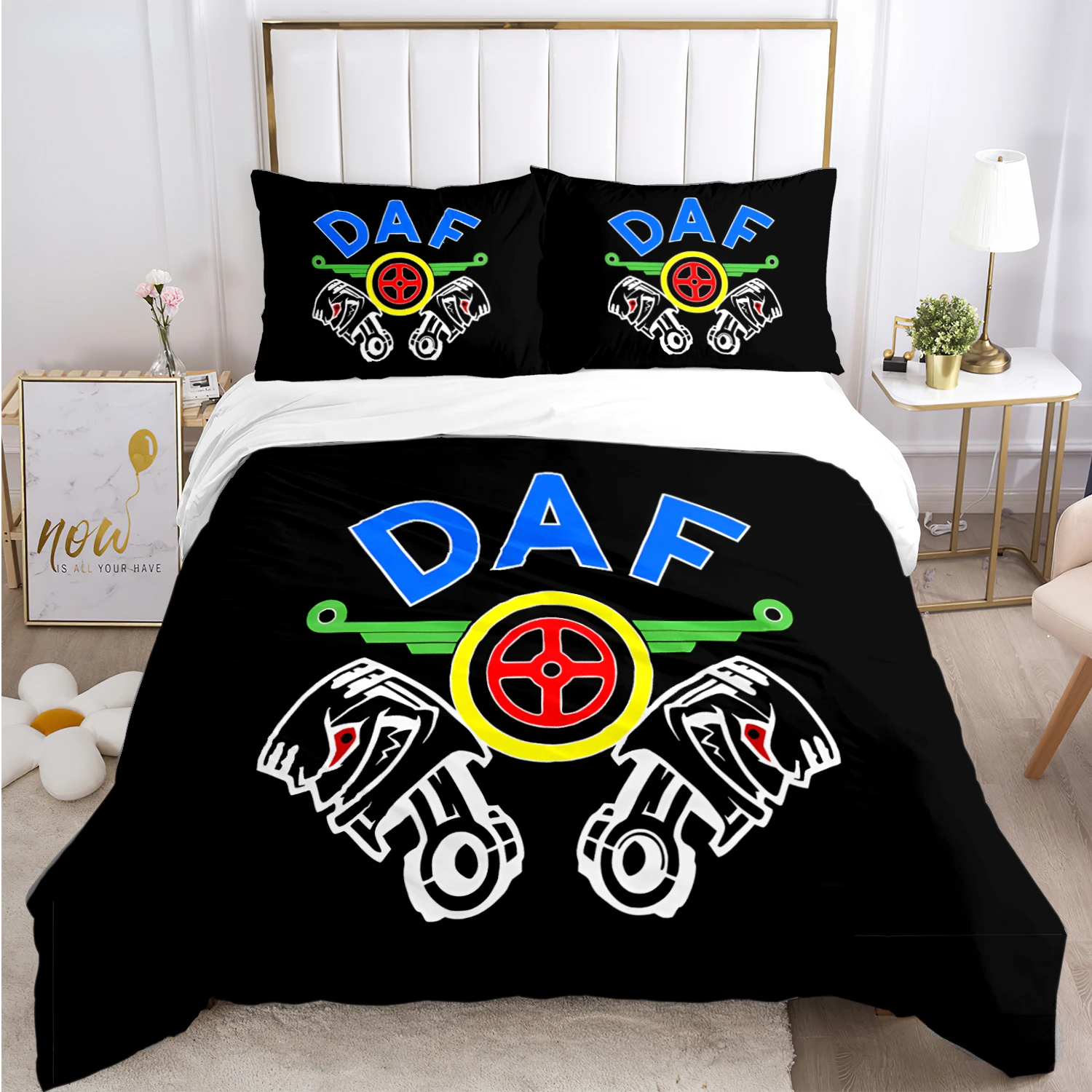 DAF Truck Logo Duvet Cover Cartoon Comforter Bedding set Soft Quilt ...