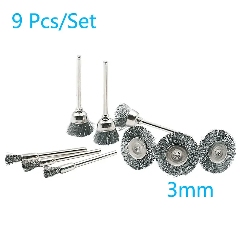 9Pcs-set-Steel-Wire-Brass-Mini-Brush-Rotary-Tool-for-Dremel-Drill ...