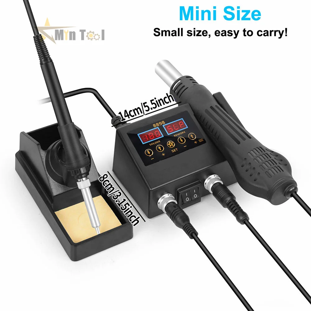 8898-SMD-Rework-Solder-Station-2-In-1-Hot-Air-Soldering-Iron-LCD ...