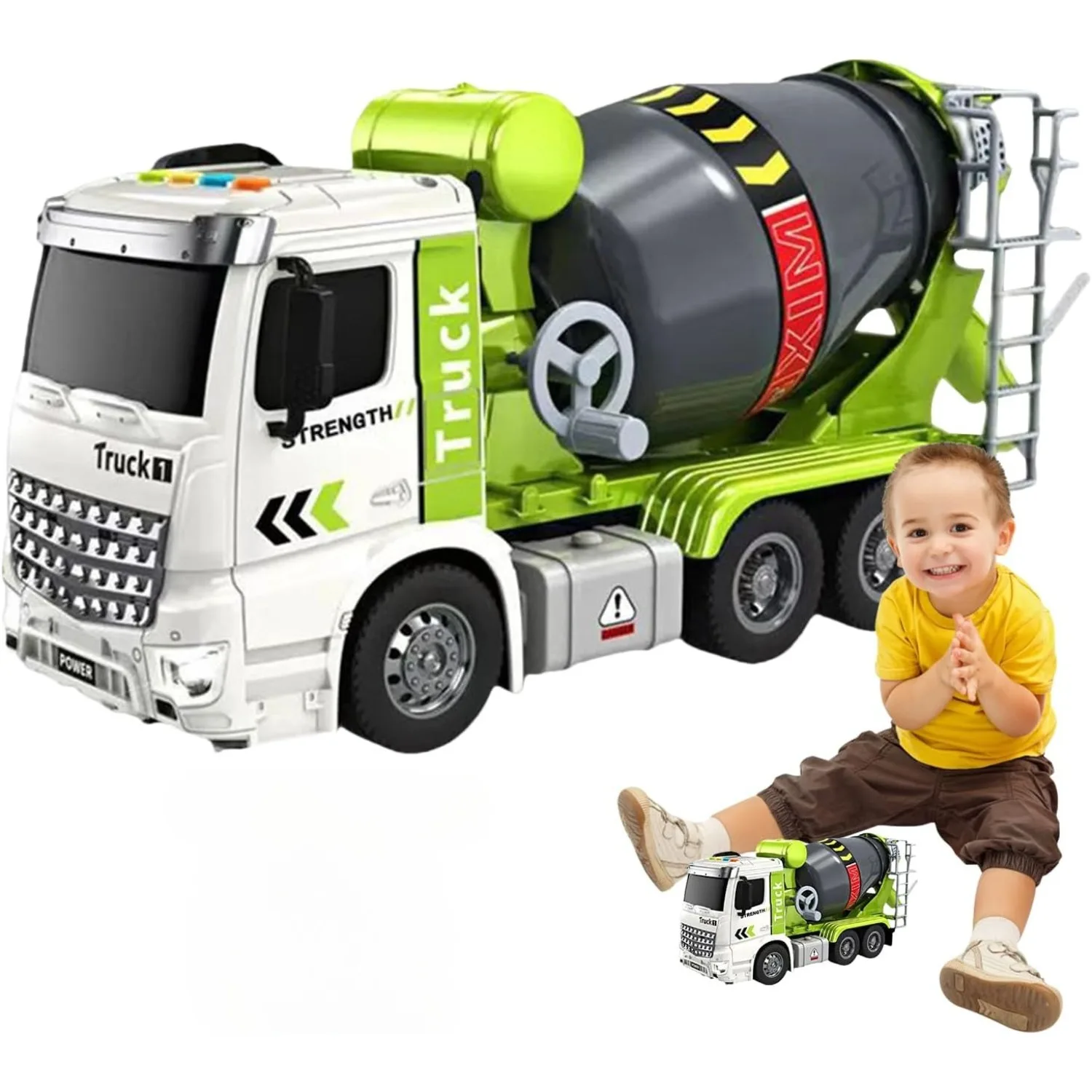 Large Simulation Children Engineering Vehicle Cement Mixer Truck Model ...