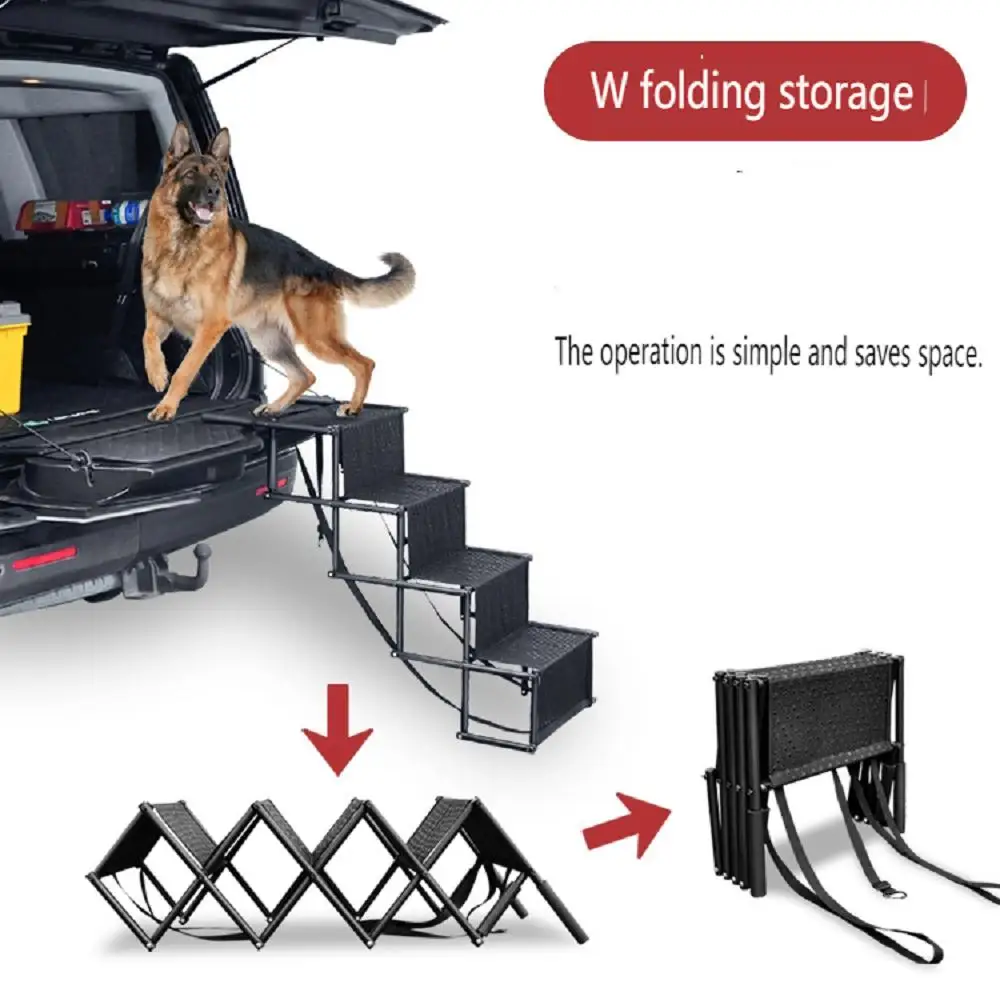 LMZOE-Portable-Foldable-Pet-Ladder-Puppy-Car-Steps-Stair-for-Trucks-Dog ...