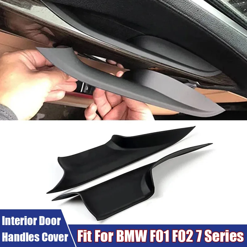 2Pcs Car Interior Door Handles Cover For BMW F01 F02 7 Series Front ...