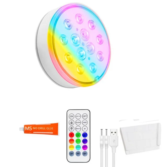 Rechargeable Submersible Pool Lights RGB Underwater Pool Lights with ...