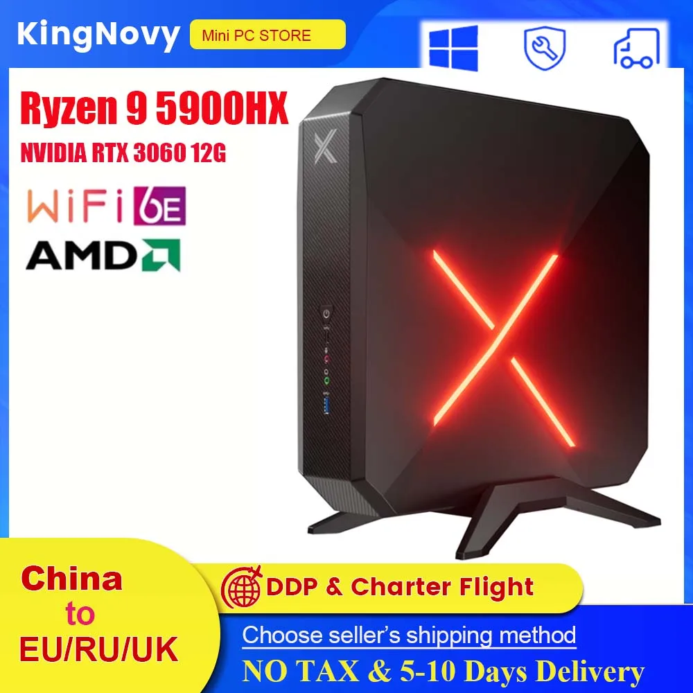 Amd Mini Gaming Pc Ryzen 9 5900hx Rtx3060 Rx 6600m Rx 6500xt 2*ddr4 M.2 ...
