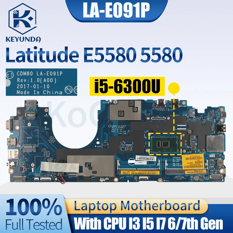 LA-E091P-For-DELL-Latitude-E5580-5580-Notebook-Mainboard-08VMCW-07R032 ...