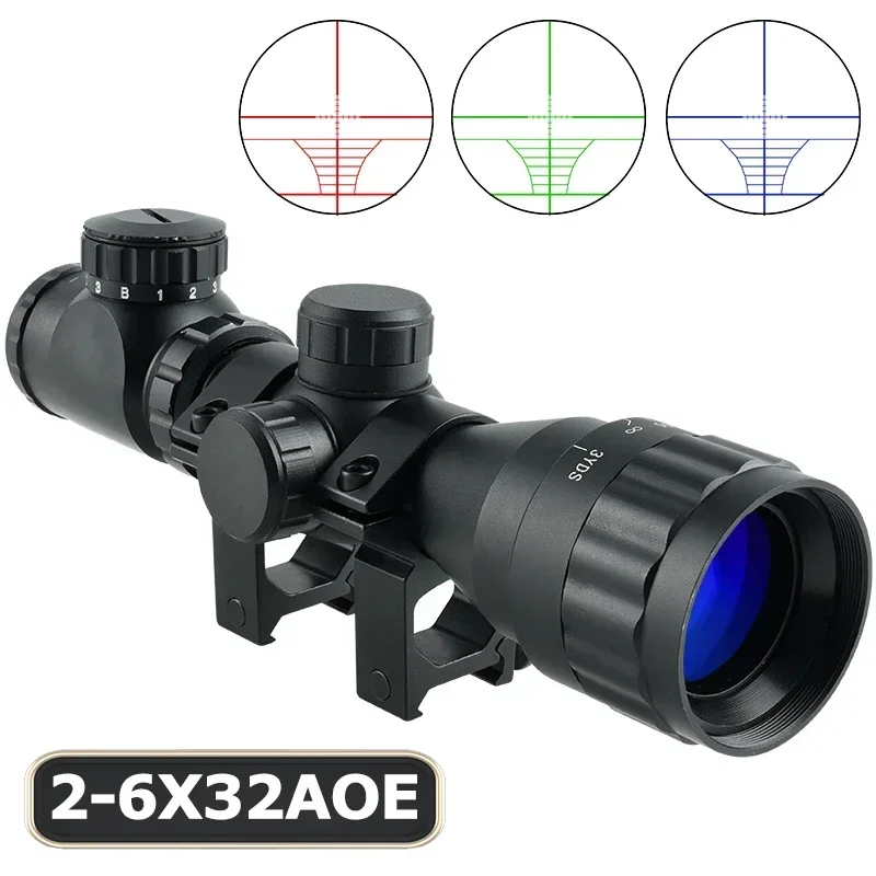 Tactical-2-6x32AOE-Three-colour-Illuminated-Optical-Rifle-Scope ...