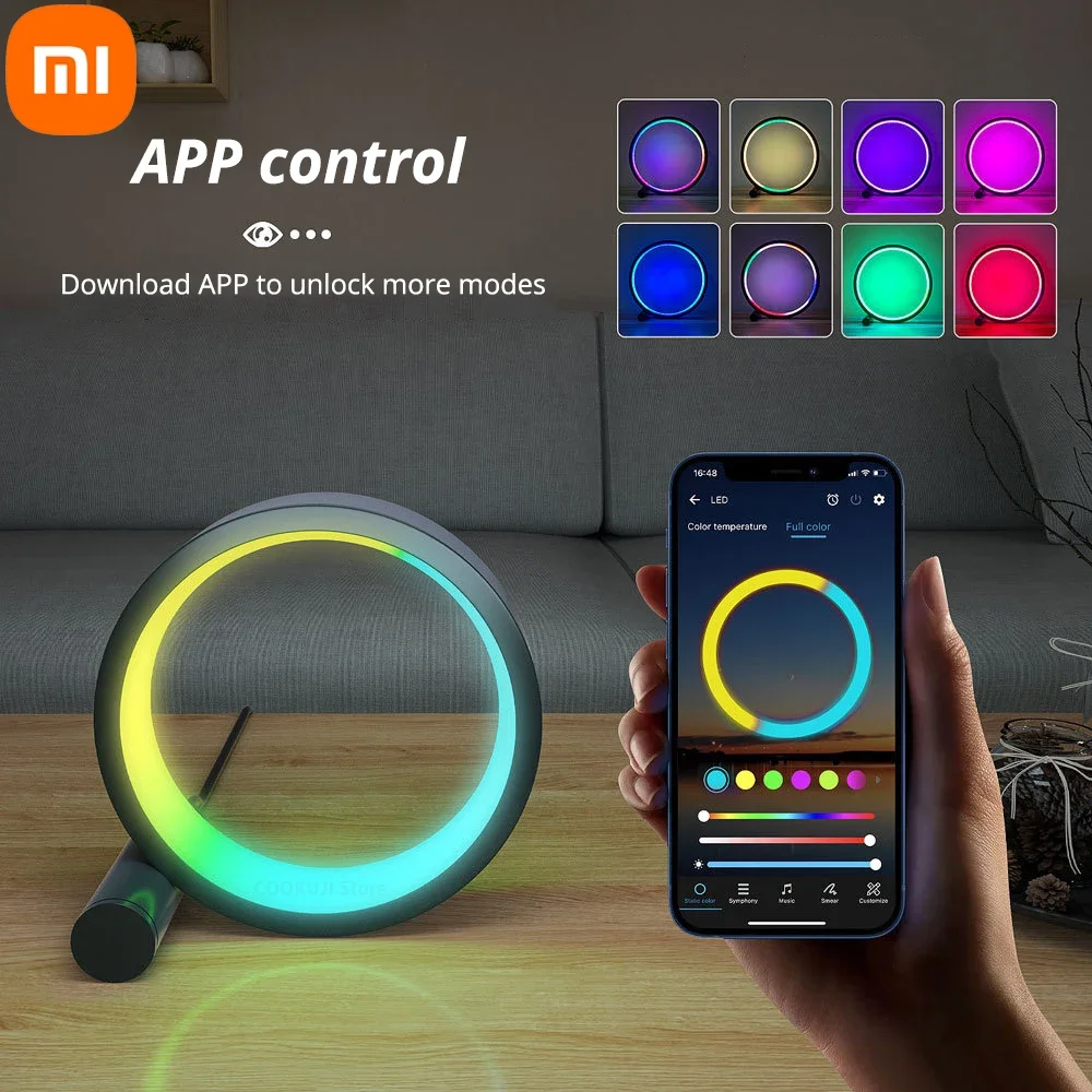 Xiaomi-Smart-LED-Night-Light-Desktop-Atmosphere-Desk-Lamp-Bluetooth-APP ...