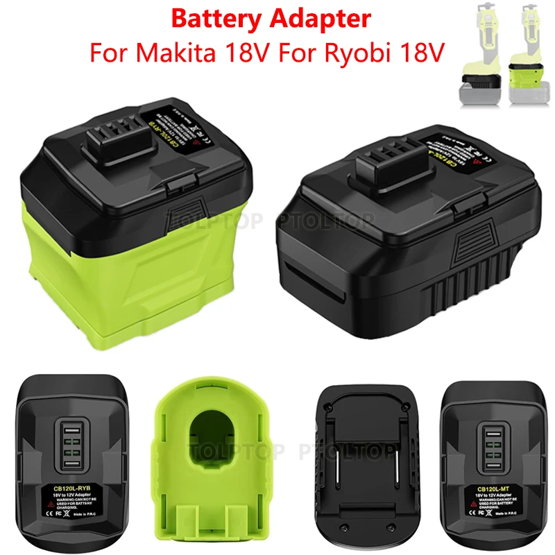 For Ryobi 12V Battery Adapter DIY Battery Converter For Makita/Ryobi ...
