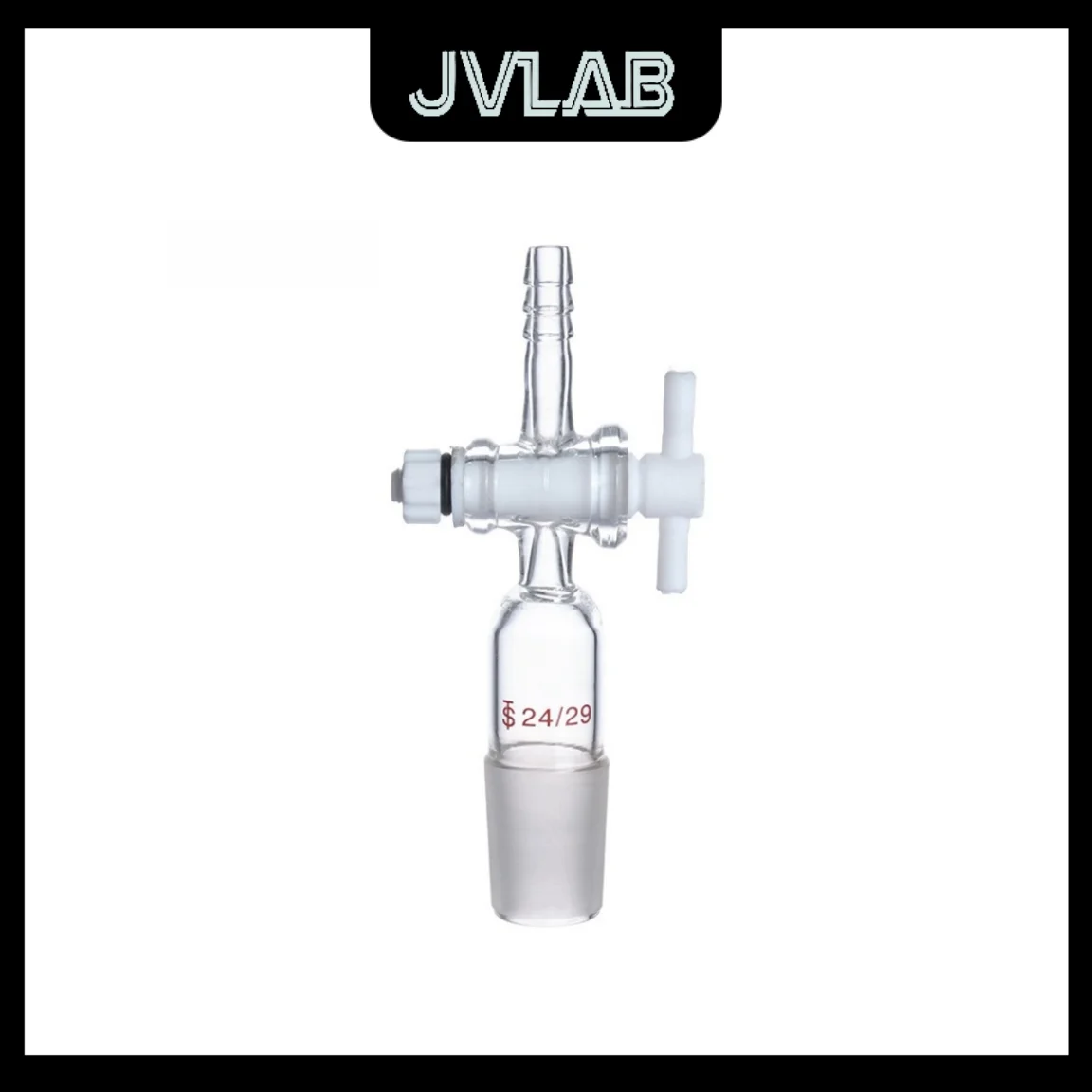 PTFE Piston Tee T-shaped Glass Joint 14/19/24/# 2-Way Straight Path ...