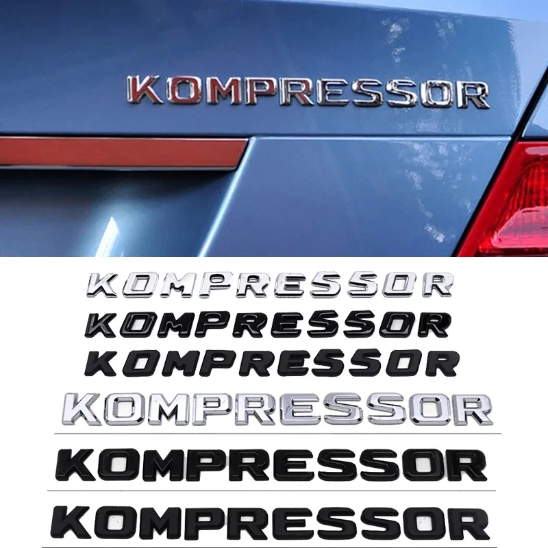 Car Side Emblem Rear Trunk Badge Sticker for Mercedes Benz KOMPRESSOR ...