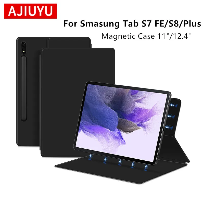 AJIUYU Magnetic Case For Samsung Galaxy Tab S7 FE S8 Plus S7 12.4 11 ...